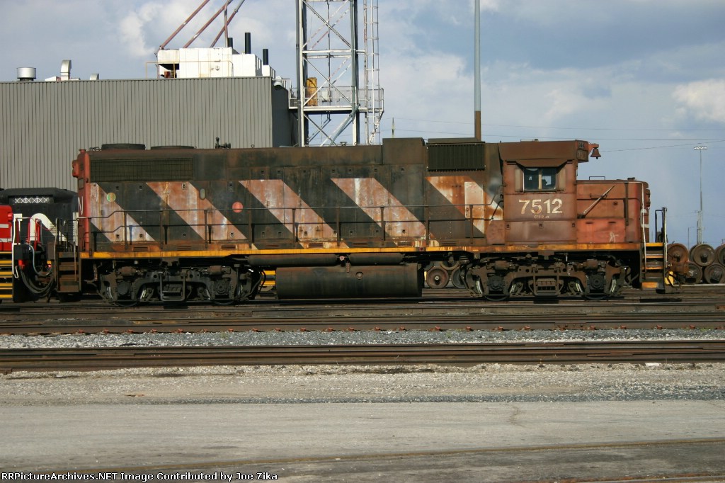 CN 7512 GP 38-2 Hump unit.